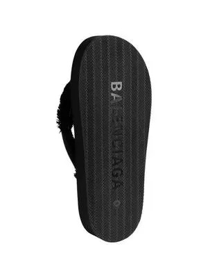 Balenciaga Jet Lag Thong Sandals - Black