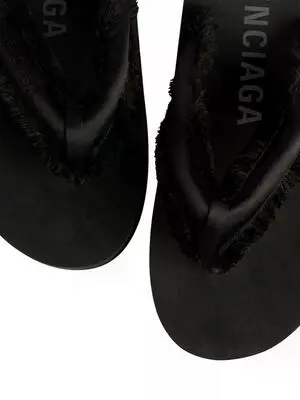 Balenciaga Jet Lag Thong Sandals - Black