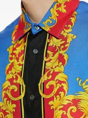Versace Sun-print Silk Shirt