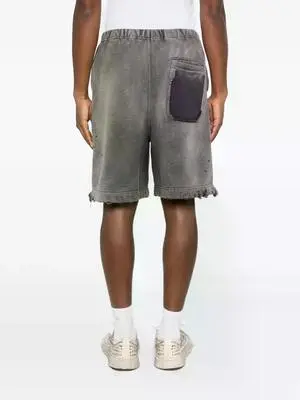 Mihara Yasuhiro Drawstring Frayed Hem Shorts - Grey