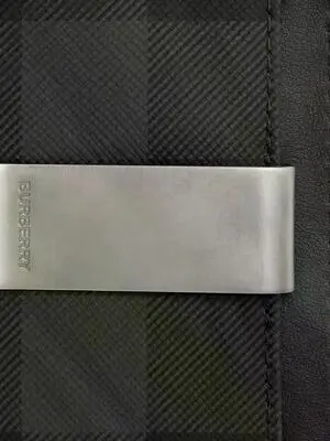 Burberry Check Money Clip Card Case