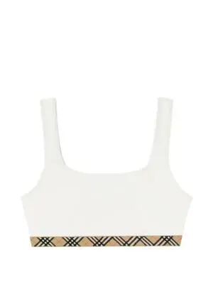 Burberry Check Trim Bikini Top