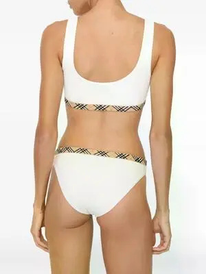 Burberry Check Trim Bikini Top