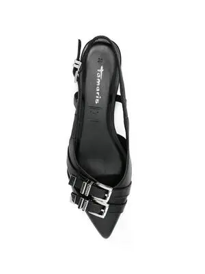 TAMARIS Flat Pumps With Buckle Strap - Black