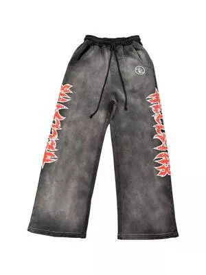HELLSTAR Stadium Stars Shine Graffiti Black Track Pants