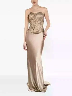 ALEXIA & ANTONIA Bias-cut Maxi Skirt