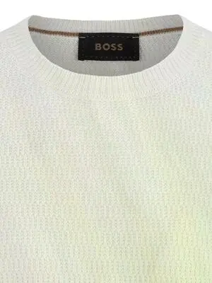 BOSS Textured Crewneck Sweater - Neutrals