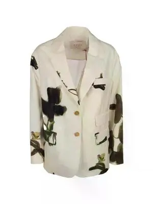 CO.GO Floral-print Cotton Blazer