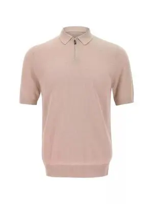 Eleventy Half-zip Polo Shirt - Neutrals