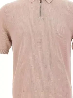 Eleventy Half-zip Polo Shirt - Neutrals