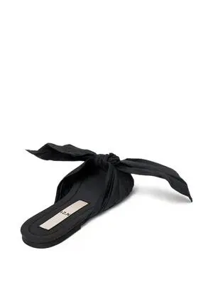 N°21 Bow Flat Sandals - Black