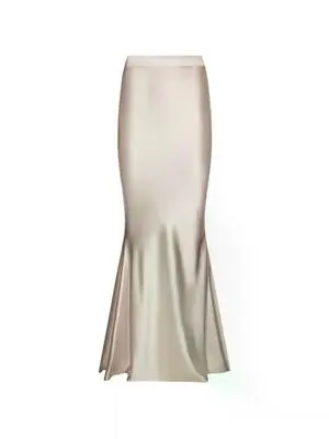 ALEXIA & ANTONIA Bias-cut Silk Maxi Skirt