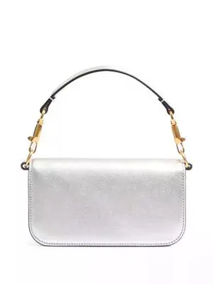 Valentino Garavani Locò Small Shoulder Bag With Jewel Logo - Silver