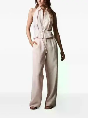 HEVRON Alina Drawstring Palazzo Pants
