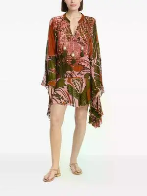 Miss June V-neck Mini Dress - Pink
