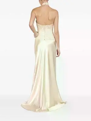 ALEXIA & ANTONIA Embellished Lace Halter Top