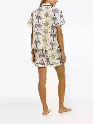THE LAZY POET Nina Riviera Palms Print Pyjama Set