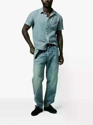 Citizens Of Humanity Cairo Buttoned Short-sleeve Shirt - Blue