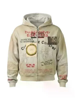 DUAA Graphic Zip-up Hoodie