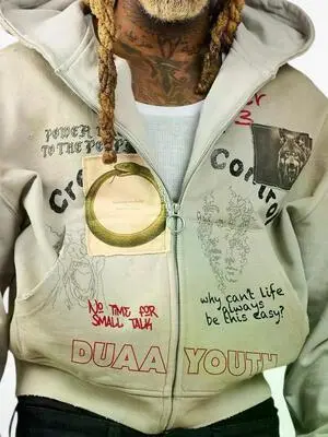 DUAA Graphic Zip-up Hoodie
