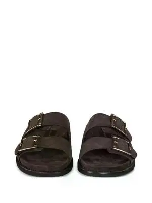 MOORER Duchamp-p5 Buckle Sandals - Brown