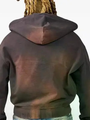 DUAA Graphic Print Zip-up Hoodie