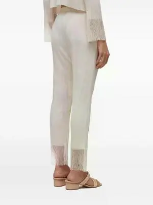 OSKLEN Pleated Fringed Trousers