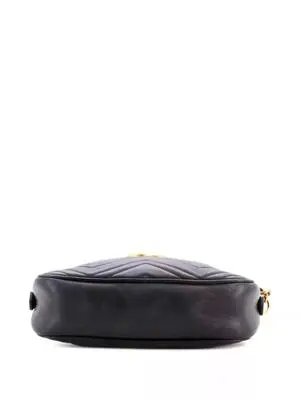 Gucci Gg Marmont Small Shoulder Bag Matelassé Leather - Black