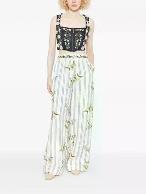 Agua Bendita Floral Appliqué Vest