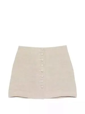 LIBEROWE Button Detailed Mini Skirt - Neutrals