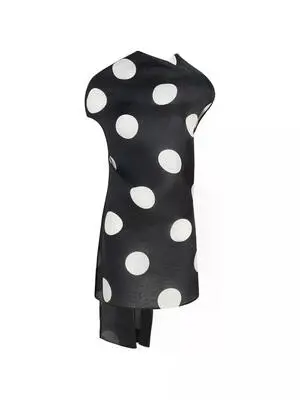 Khaite Polka-dot Silk Dress - Black