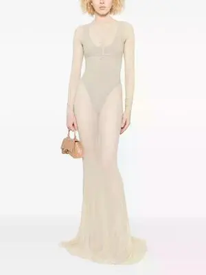Rick Owens Long-sleeve Maxi Dress - Neutrals