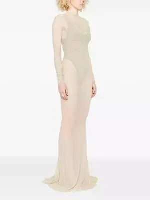 Rick Owens Long-sleeve Maxi Dress - Neutrals