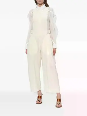 Issey Miyake Button Detail Cutout Jumpsuit