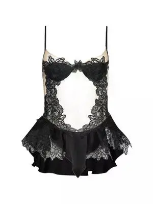 David Koma Lingerie Top - Black