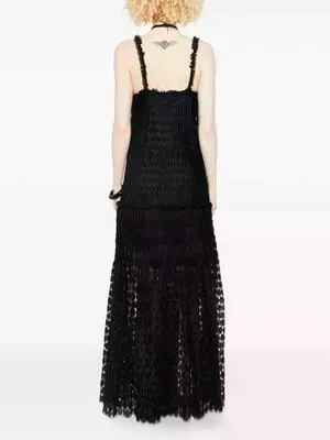 Ulla Johnson Ruffled-detail Maxi Dress - Black