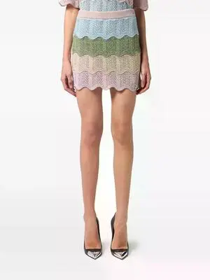 Philipp Plein Mini Wave Skirt - Pink
