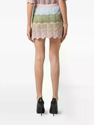 Philipp Plein Mini Wave Skirt - Pink