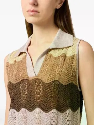 Philipp Plein Sleeveless Polo Neck Mini Dress - Neutrals