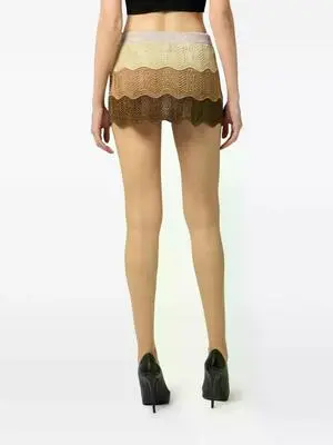 Philipp Plein Wave Mini Skirt - Brown