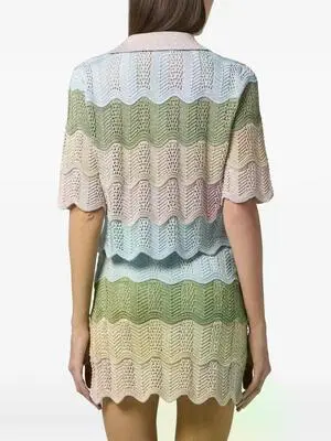 Philipp Plein Knitted Cropped Polo Shirt