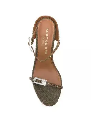 Kurt Geiger Embellished Buckle Sandals - Brown