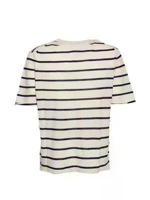 AMARANTO Striped Crewneck T-shirt