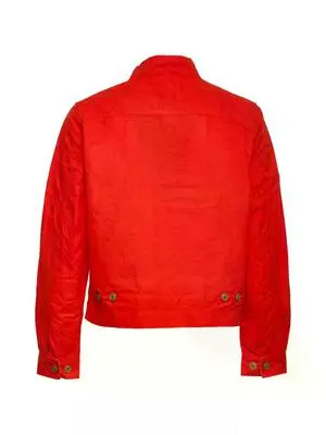 CECCARELLI Sugarkane Zip Cotton Bomber Jacket - Red