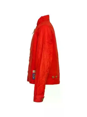 CECCARELLI Sugarkane Zip Cotton Bomber Jacket - Red