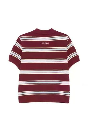 DUNST Striped Polo Shirt - Red