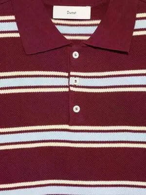 DUNST Striped Polo Shirt - Red