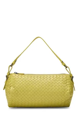Bottega Veneta Intrecciato Leather Shoulder Bag - Green