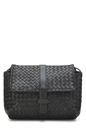 Bottega Veneta Intrecciato Double Flap Shoulder Bag