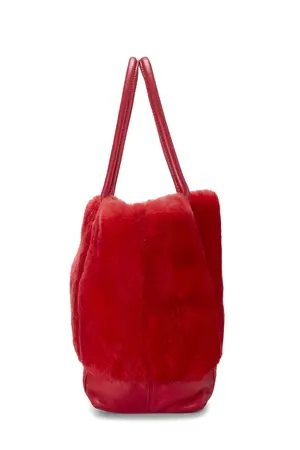 Chrome Hearts Fur And Leather Handbag